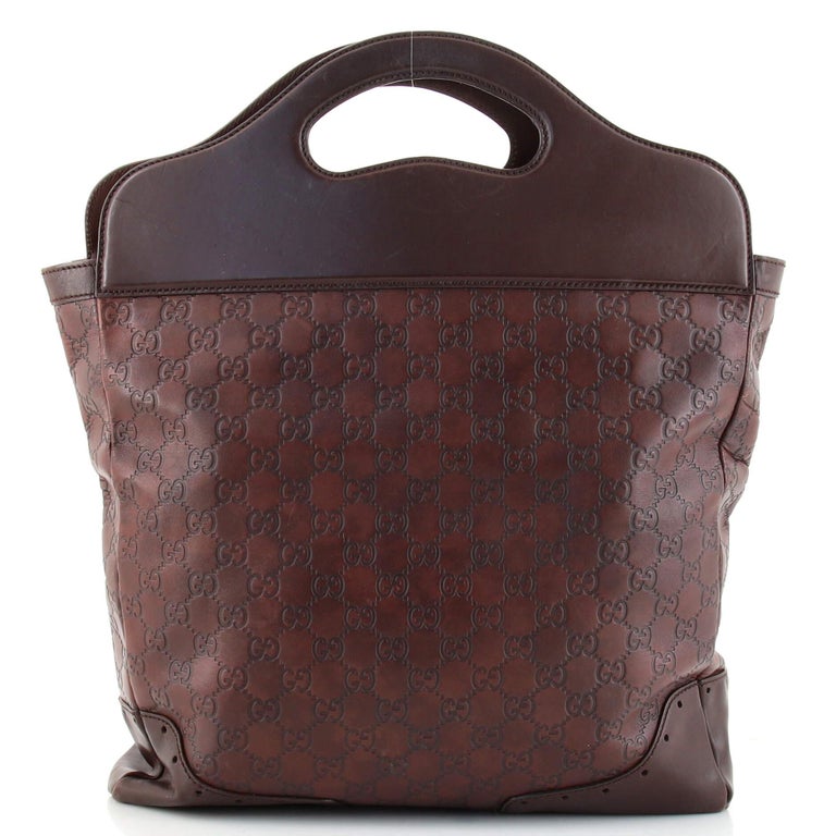 Gucci Punch Top Handle Tote Guccissima Leather Large For Sale at 1stDibs