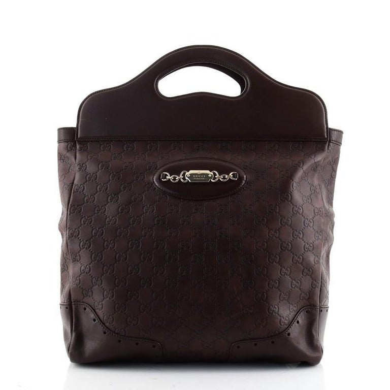Gucci Punch Top Handle Tote Guccissima Leather Large at 1stDibs