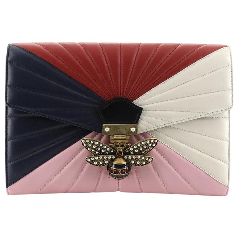 Gucci Queen Margaret Clutch Colorblock Leather at 1stDibs