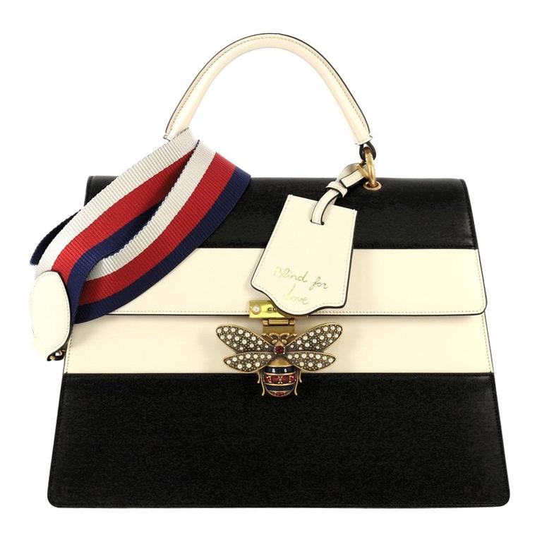 Gucci Queen Margaret Top Handle Bag Colorblock Leather Large at 1stDibs