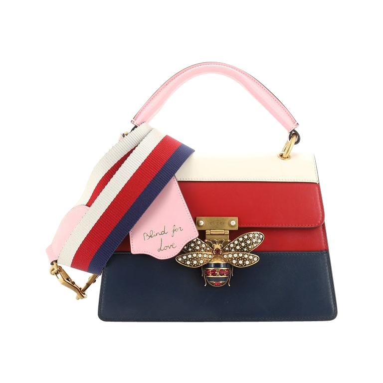 Gucci Queen Margaret Top Handle Bag Colorblock Leather Small at 1stDibs