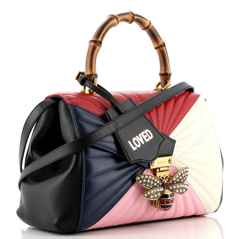 Gucci Queen Margaret Top Handle Bag Multicolor Quilted Leather Medium ...