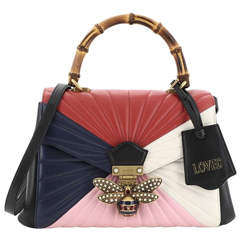 Gucci Queen Margaret Top Handle Bag Multicolor Quilted Leather Medium ...