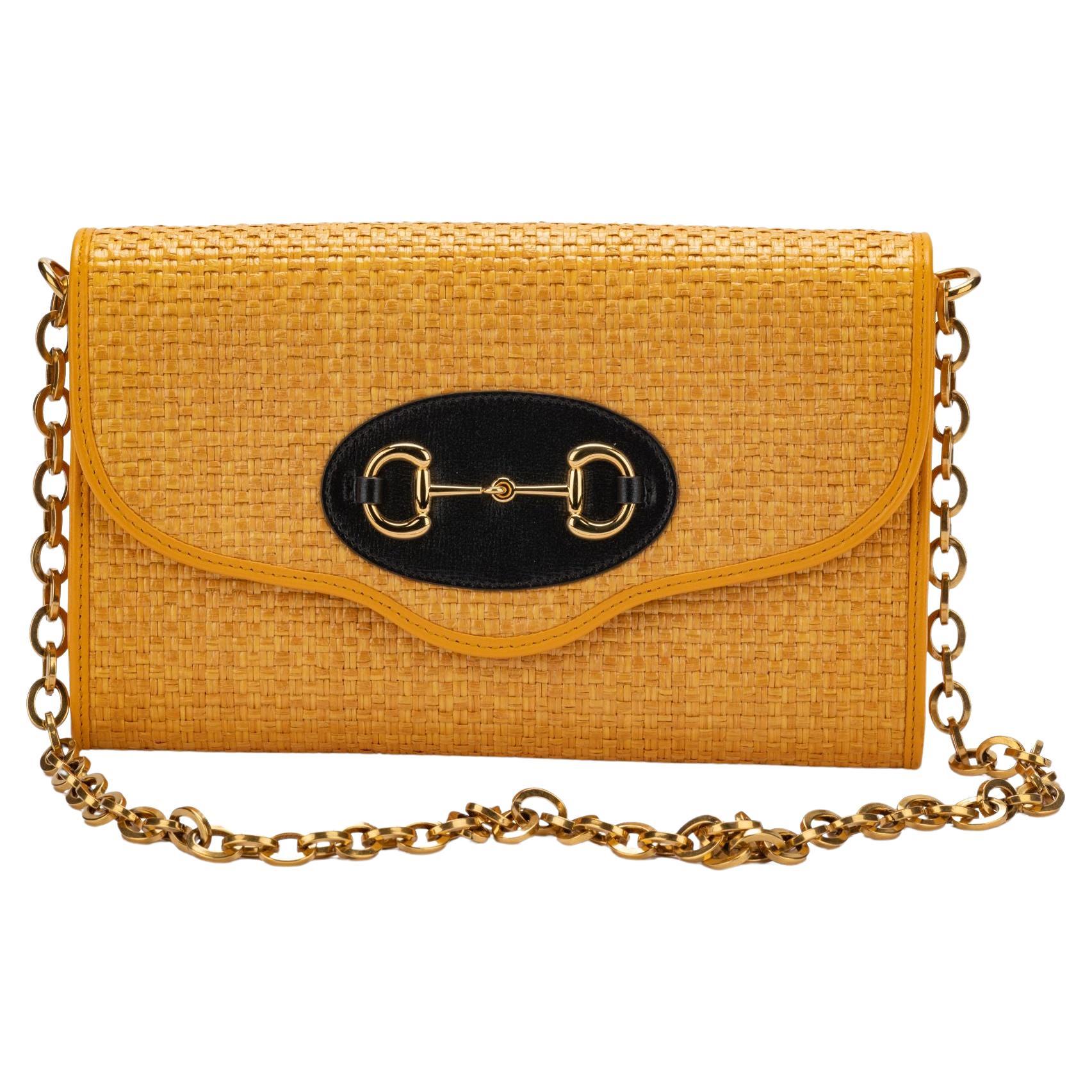 Gucci Raffia Horse Bit 1955 Bag NEW For Sale at 1stDibs