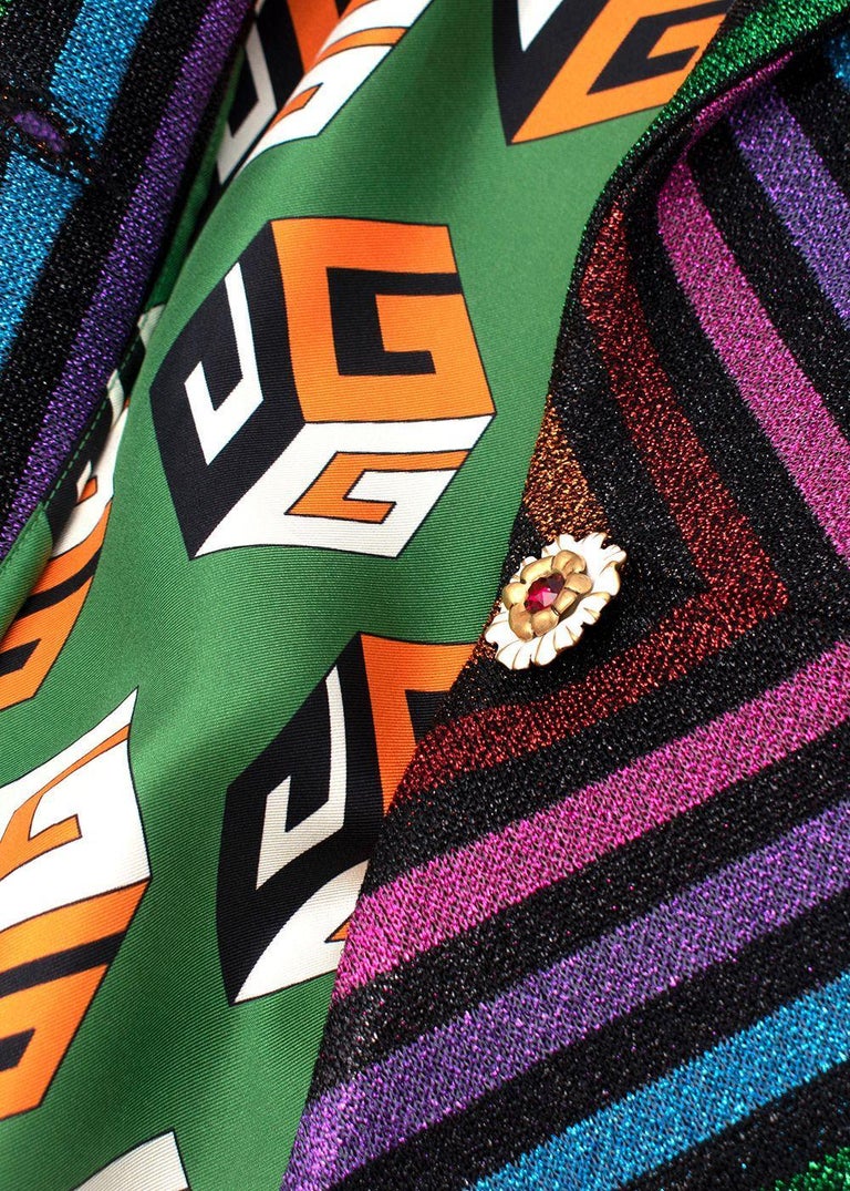 Gucci Rainbow Chevron Vest - US 12 For Sale at 1stDibs