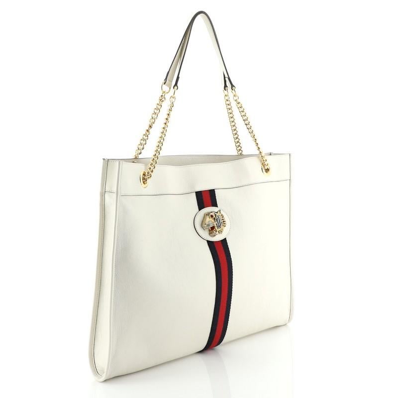 Gucci Rajah Chain Tote Leather Large at 1stDibs | gucci rajah tote ...