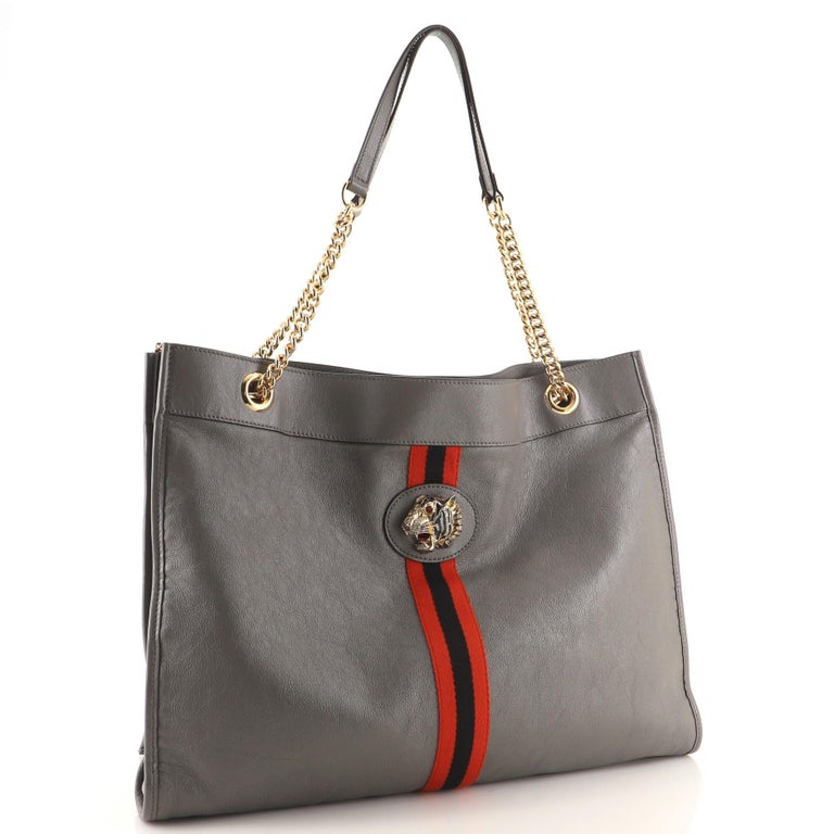 Gucci Rajah Chain Tote Leather Large at 1stDibs