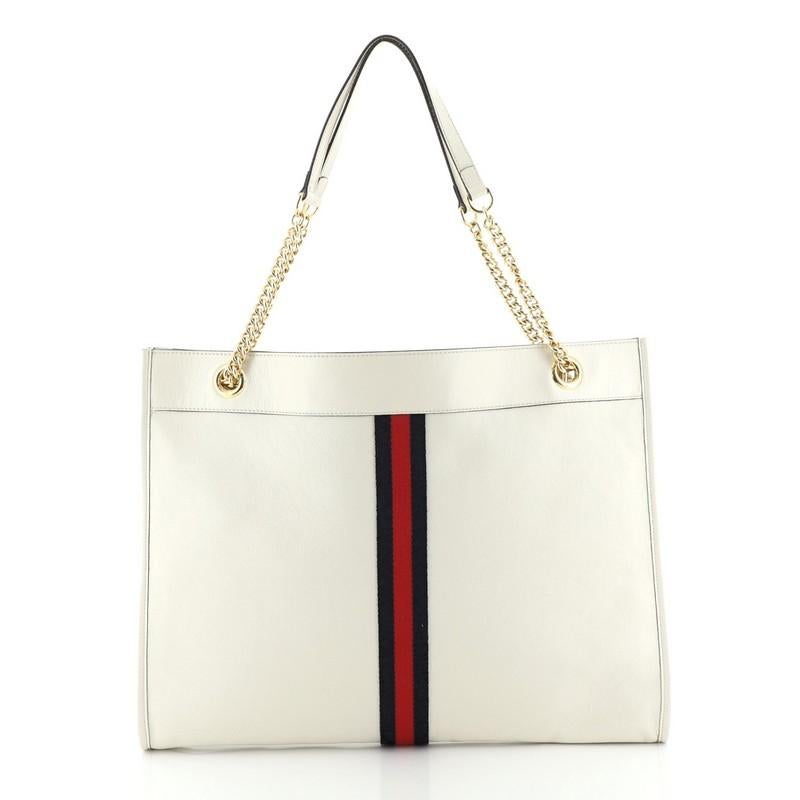 Gucci Rajah Chain Tote Leather Large at 1stDibs | gucci rajah tote ...