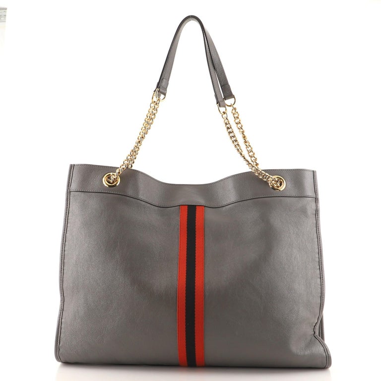 Gucci Rajah Chain Tote Leather Large at 1stDibs