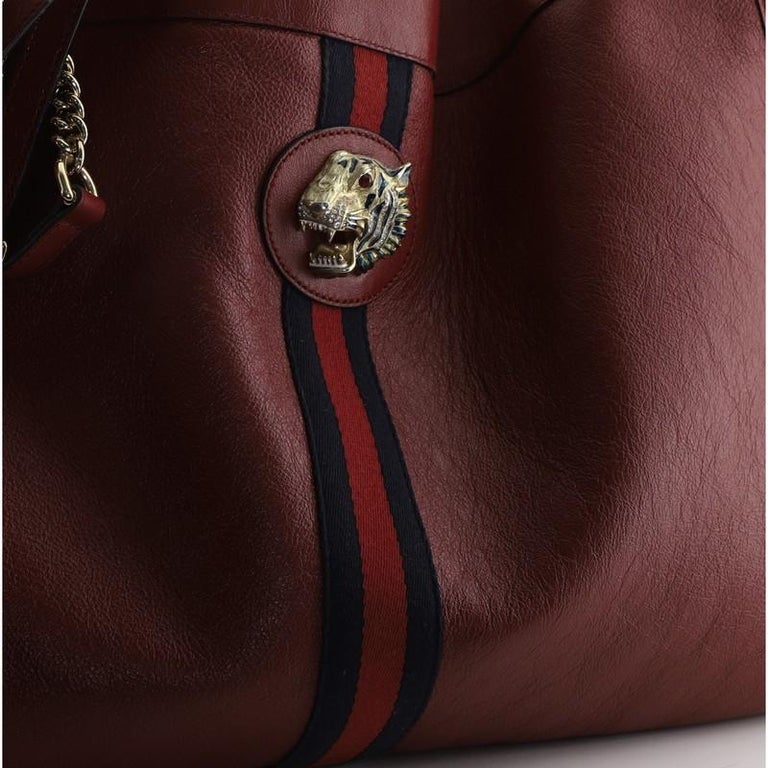 Gucci Rajah Chain Tote Leather Large at 1stDibs