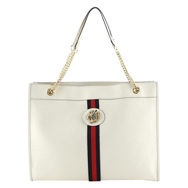 Gucci Rajah Chain Tote Leather Large at 1stDibs