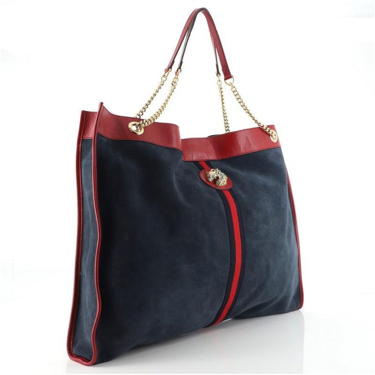 Gucci Rajah Chain Tote Suede XL at 1stDibs