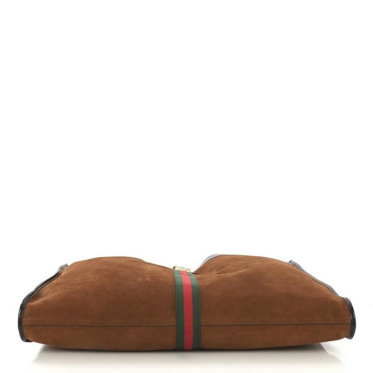 Gucci Rajah Chain Tote Suede XL at 1stdibs