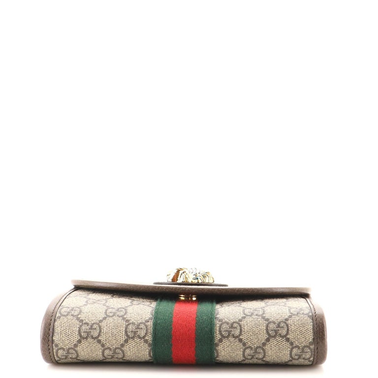 Gucci Rajah Web Chain Shoulder Bag GG Coated Canvas Mini For Sale at ...