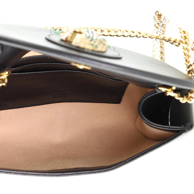 Gucci Rajah Web Chain Shoulder Bag Leather Mini For Sale at 1stDibs