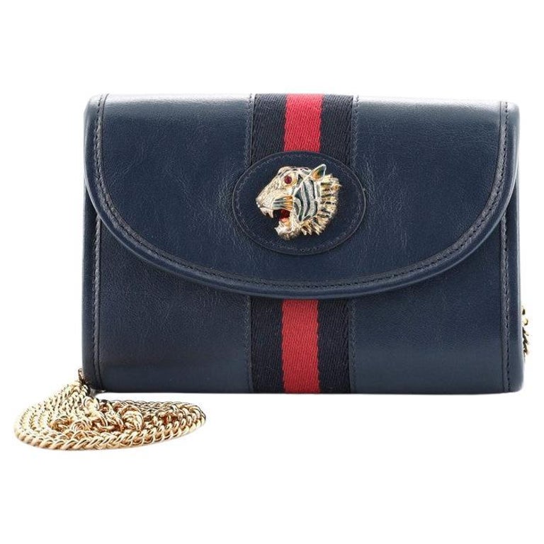 Gucci Rajah Web Chain Shoulder Bag Leather Mini at 1stDibs