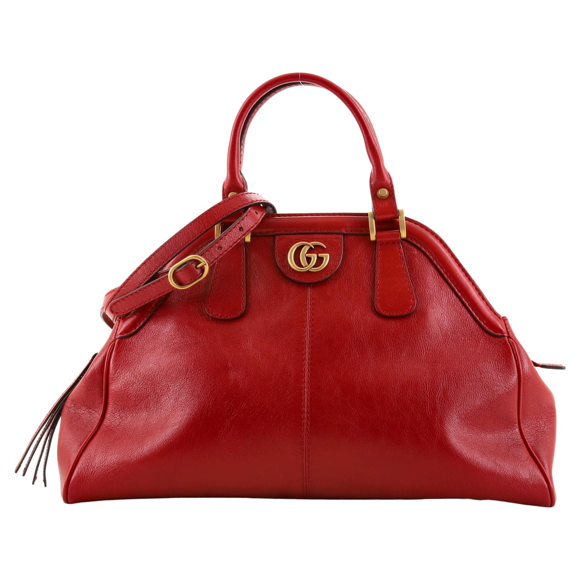 Gucci Ophidia Leather/Suede Bag - Red Suede - New For Sale at 1stDibs