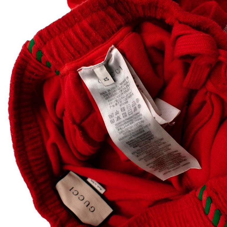 Gucci Red French Terry Basketball Shorts For Sale at 1stDibs