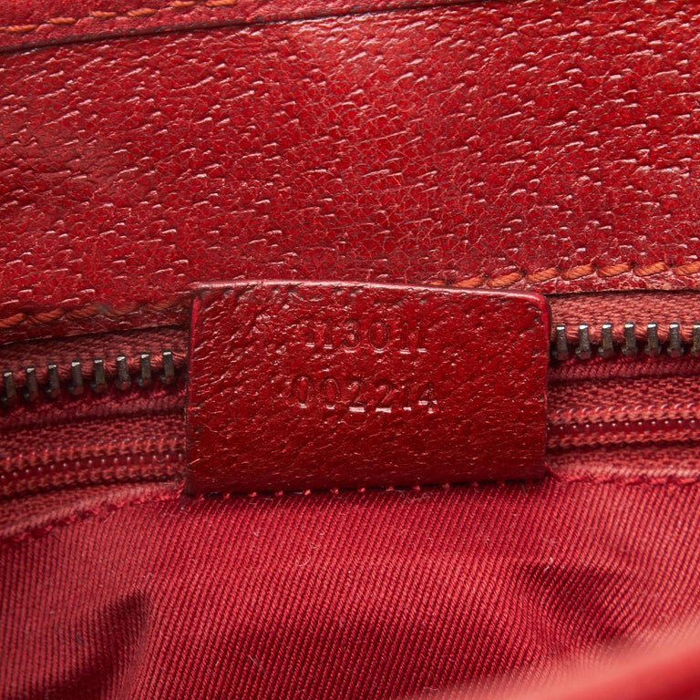 Gucci Red Guccissima Canvas Handbag at 1stDibs