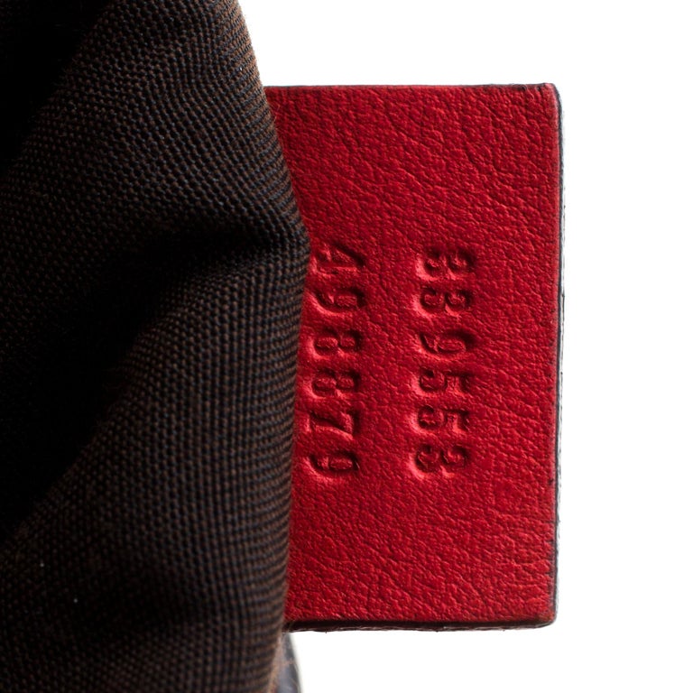 Gucci Red Guccissima Leather Charm Hobo For Sale at 1stDibs