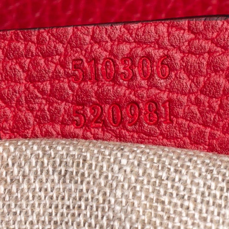 Gucci Red Leather Dollar Interlocking G Top Handle Bag at 1stDibs ...