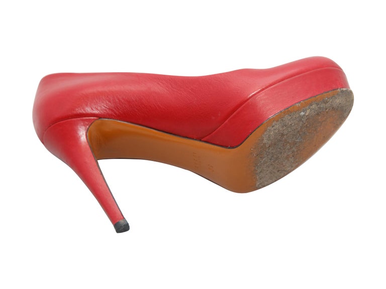Gucci Red Leather Platform Pumps For Sale at 1stDibs | red leather pumps