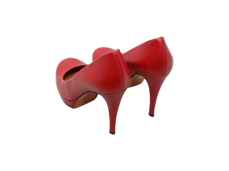 Gucci Red Leather Platform Pumps For Sale at 1stDibs | red leather pumps