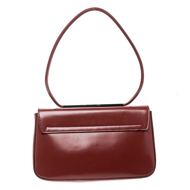 Gucci Red Leather Shoulder Bag at 1stDibs