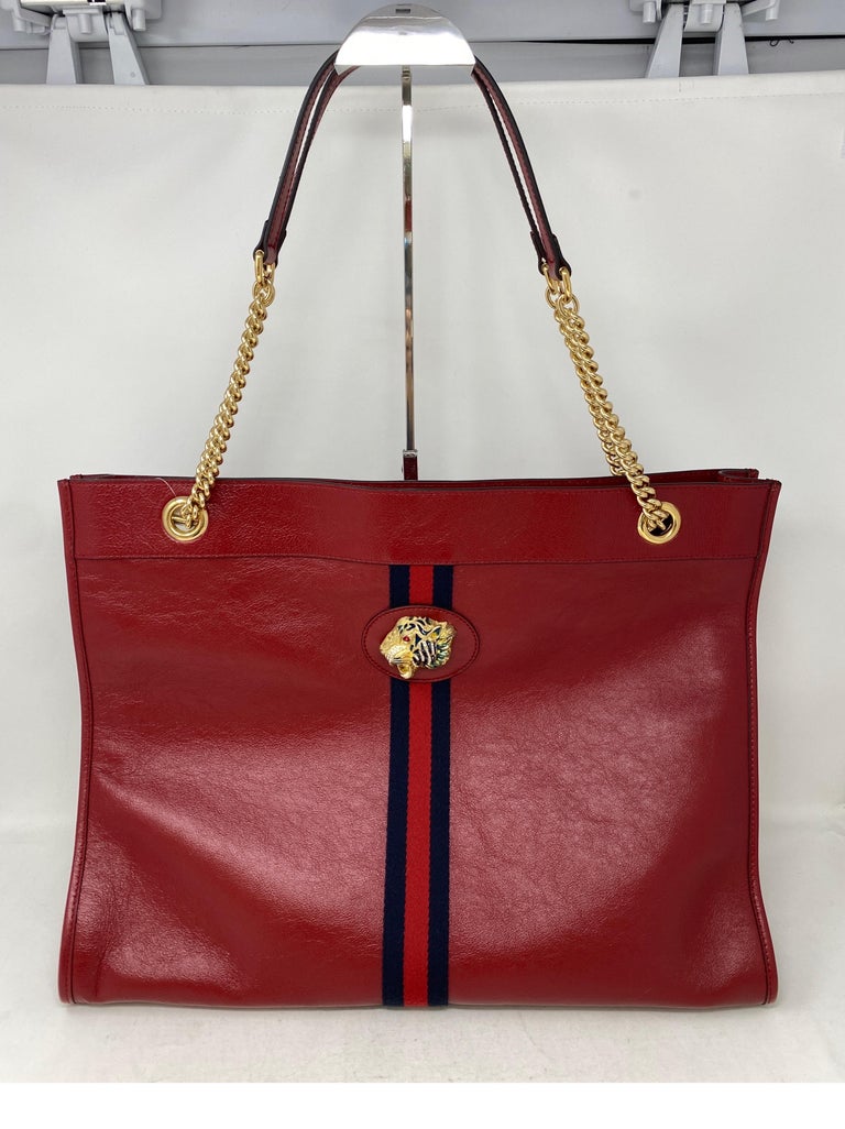 Gucci Red Lion Tote Bag For Sale at 1stDibs | gucci lion bag