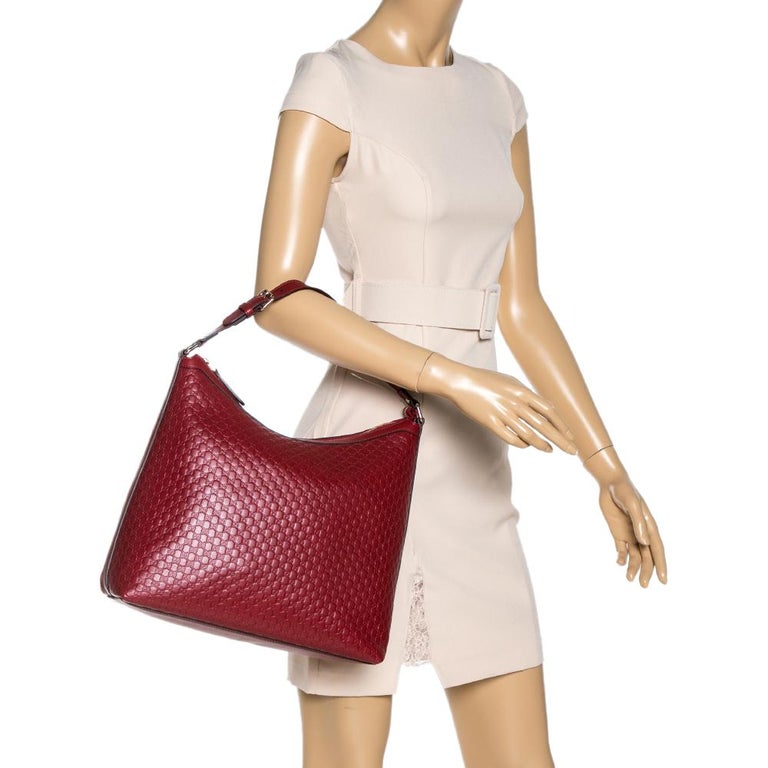Gucci Red Microguccissima Leather Hobo at 1stDibs