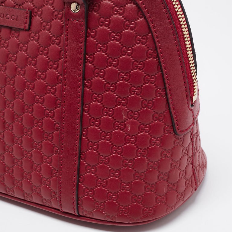Gucci Red Microguccissima Leather Mini Dome Bag For Sale at 1stDibs