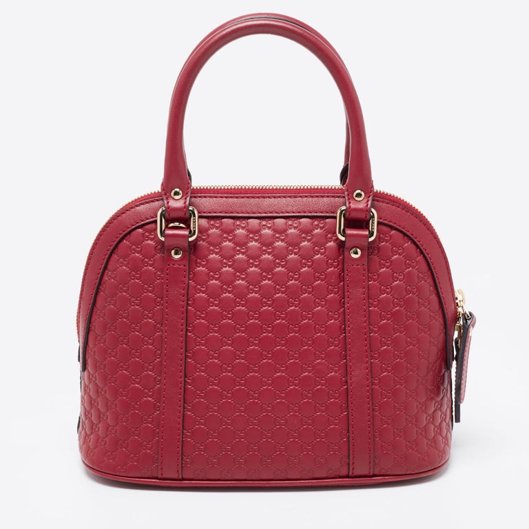 Gucci Red Microguccissima Leather Mini Dome Bag For Sale at 1stDibs