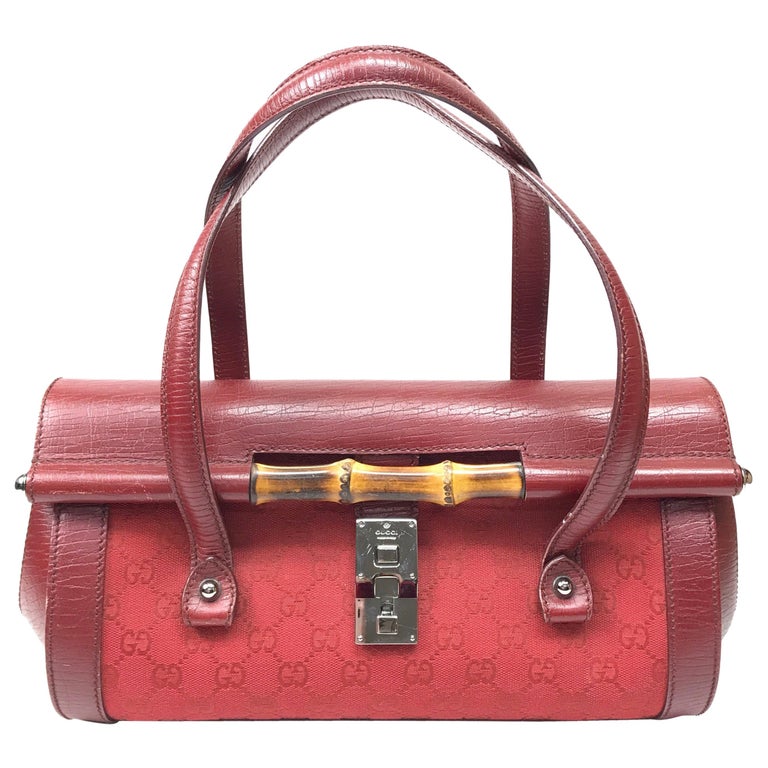 Gucci Red Handbag Leather | semashow.com