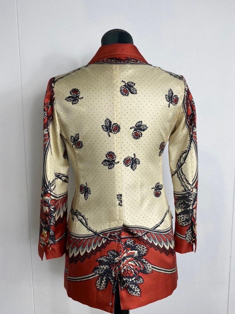 Gucci red roses Jacket at 1stDibs