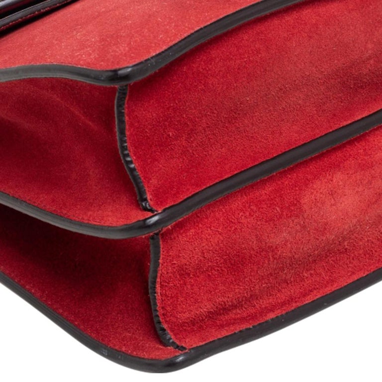 Gucci Red Suede and Leather Medium Dionysus Shoulder Bag at 1stDibs