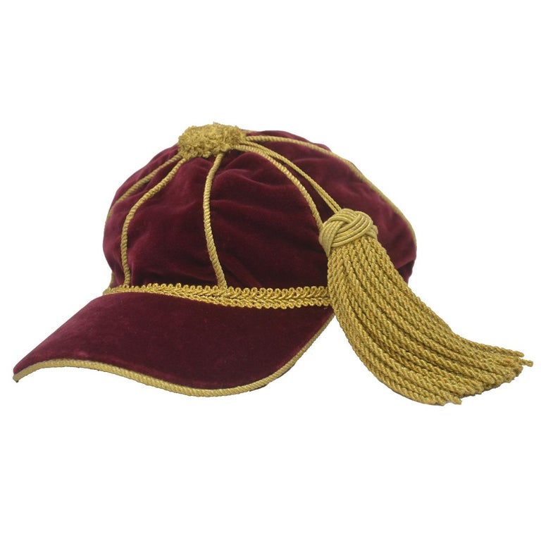 Gucci Red Velvet Hat With Tassel For Sale at 1stDibs | hat with a tassel