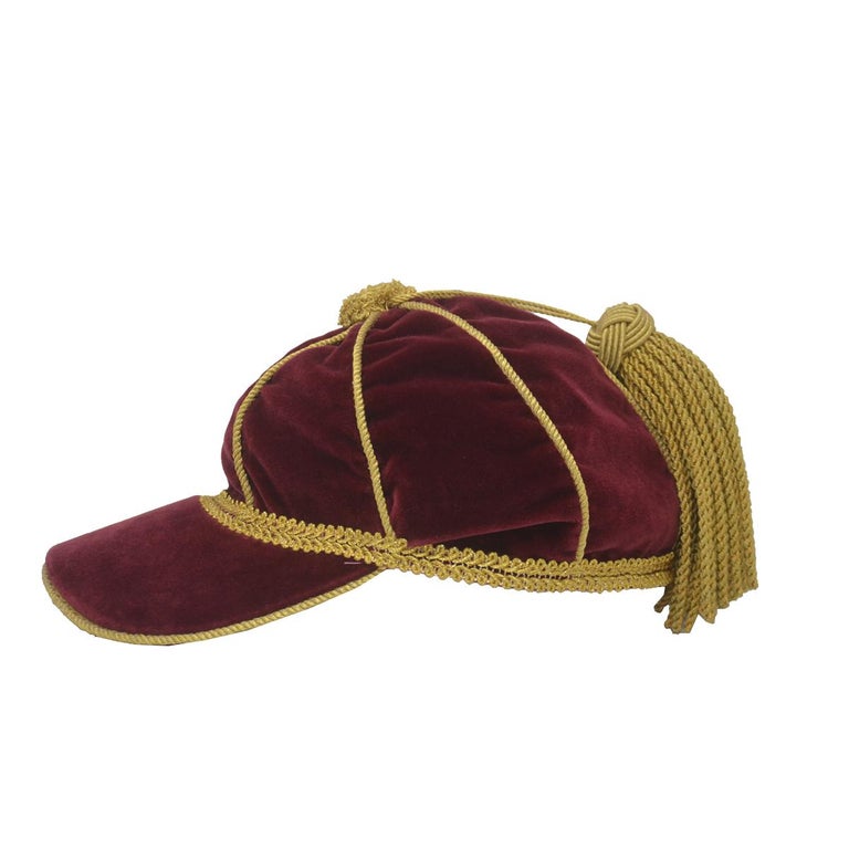 Gucci Red Velvet Hat With Tassel For Sale at 1stDibs | hat with a tassel