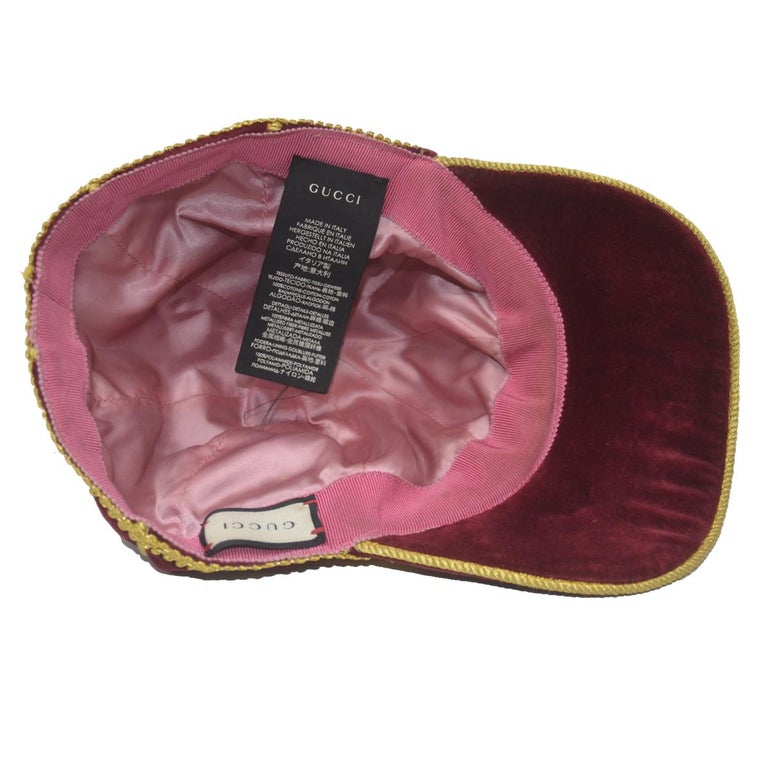 Gucci Red Velvet Hat With Tassel For Sale at 1stDibs | hat with a tassel