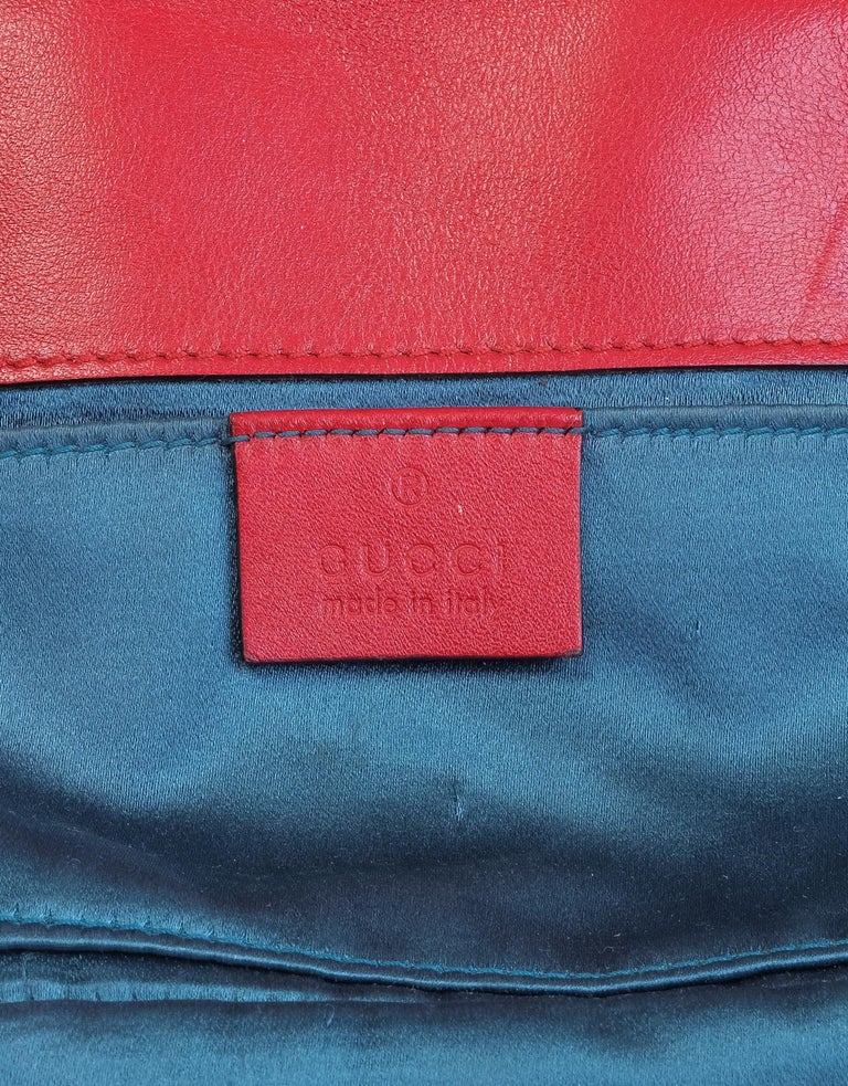 Gucci Red Velvet Mini GG Marmont Shoulder Bag at 1stDibs