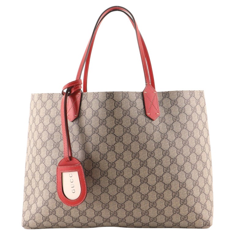 Gucci Reversible Tote GG Print Leather Medium For Sale at 1stDibs