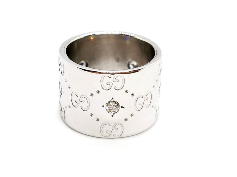 Gucci Ring Icon White Gold Diamond For Sale at 1stDibs