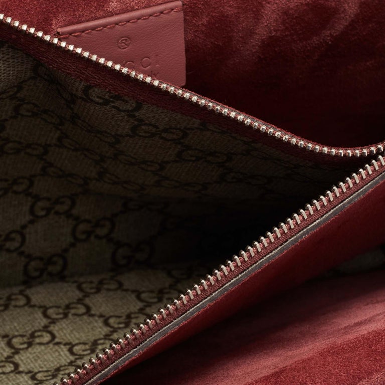 Gucci Rose Wood/Beige GG Supreme Blooms Canvas and Suede Medium ...