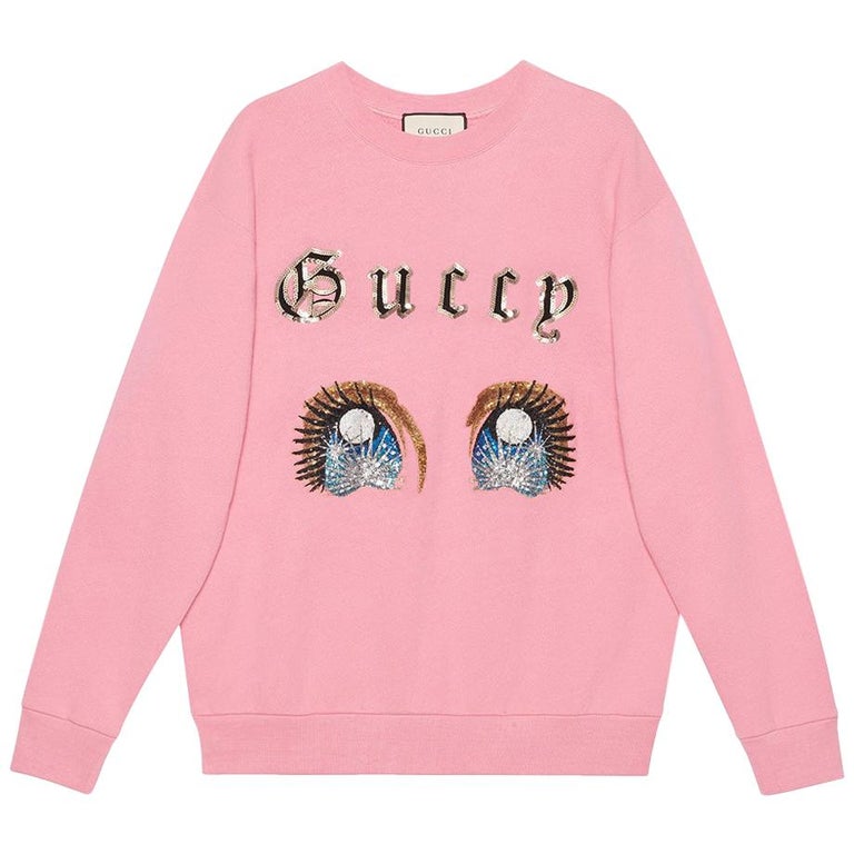 Jacquard Sweater Gucci Guccy Sweater 🍨 Gucci Sequin-Embellished Cotton ...