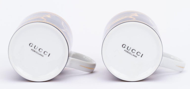 Gucci Set/2 Porcelain Chair Tea Cups For Sale at 1stDibs