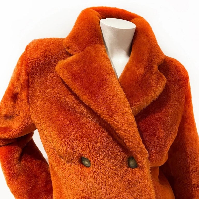 Gucci Shearling Double Breasted Coat FW1995 at 1stDibs