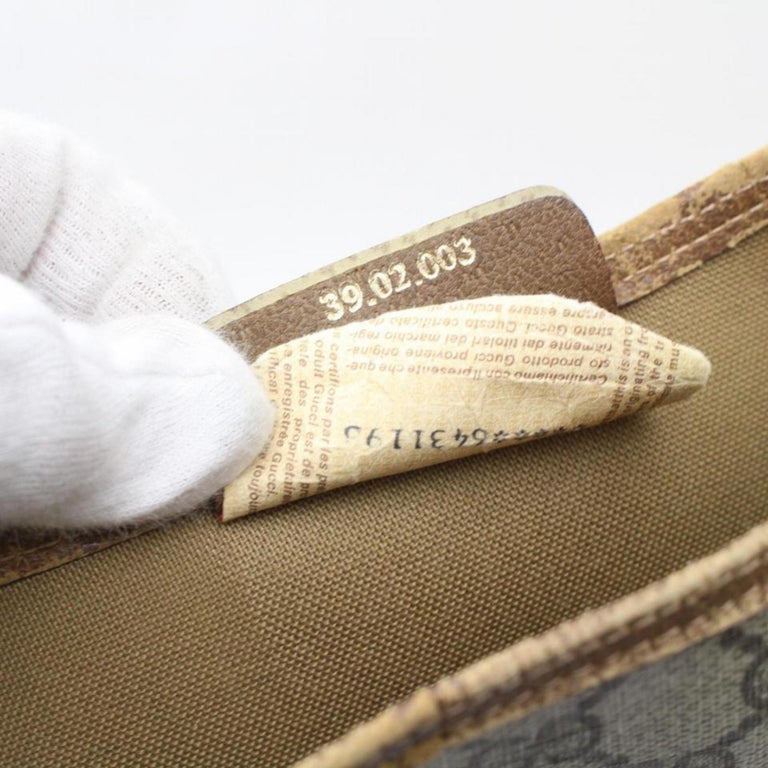 Gucci Sherry Supreme Monogam Large Web Shopper 869902 Brown Coated ...