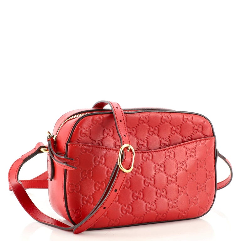 Gucci Signature Camera Bag Guccissima Leather Small For Sale at 1stDibs