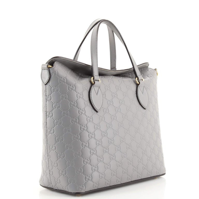 Gucci Signature Fold Over Tote Guccissima Leather Medium For Sale at ...