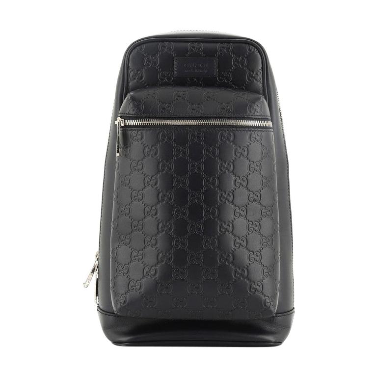 Gucci Signature Slim Crossbody Bag Guccissima Leather Small at 1stDibs