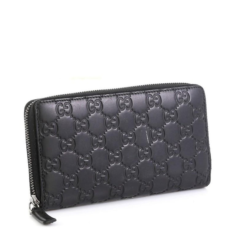 Gucci Signature Zip Around Wallet Guccissima Leather at 1stDibs